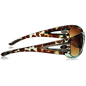 Tifosi Women's Lust Wrap Sunglasses, Blue Tortoise, 134 mm