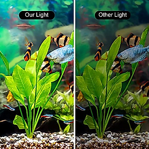 WEAVERBIRD Double Head Aquarium Fish Tank Light 15W 32 LED Aquarium Planted Clip Lamp 1600LM White LED Lighting for 8-15 Inch Fish Tank