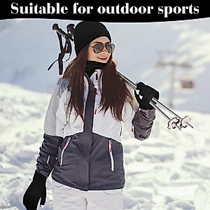 48 Pieces Winter Beanies Gloves Neck Warmers Set, Bulk Winter Touchscreen Gloves Knitted Cap Beanie Scarf for Donation Charity Adults Homeless Unisex