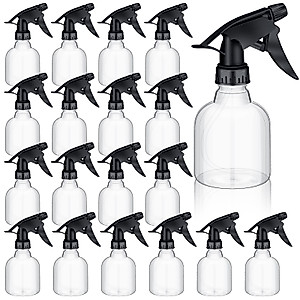 Nuogo 20 Pcs Plastic Spray Bottles Bulk 8 oz Refillable Empty Spray Bottle with Adjustable Nozzle Mini Spray Bottle Liquid Sprayer for Hair, Spas, Water, Kitchen, Plants, Bath and Beauty(Clear)