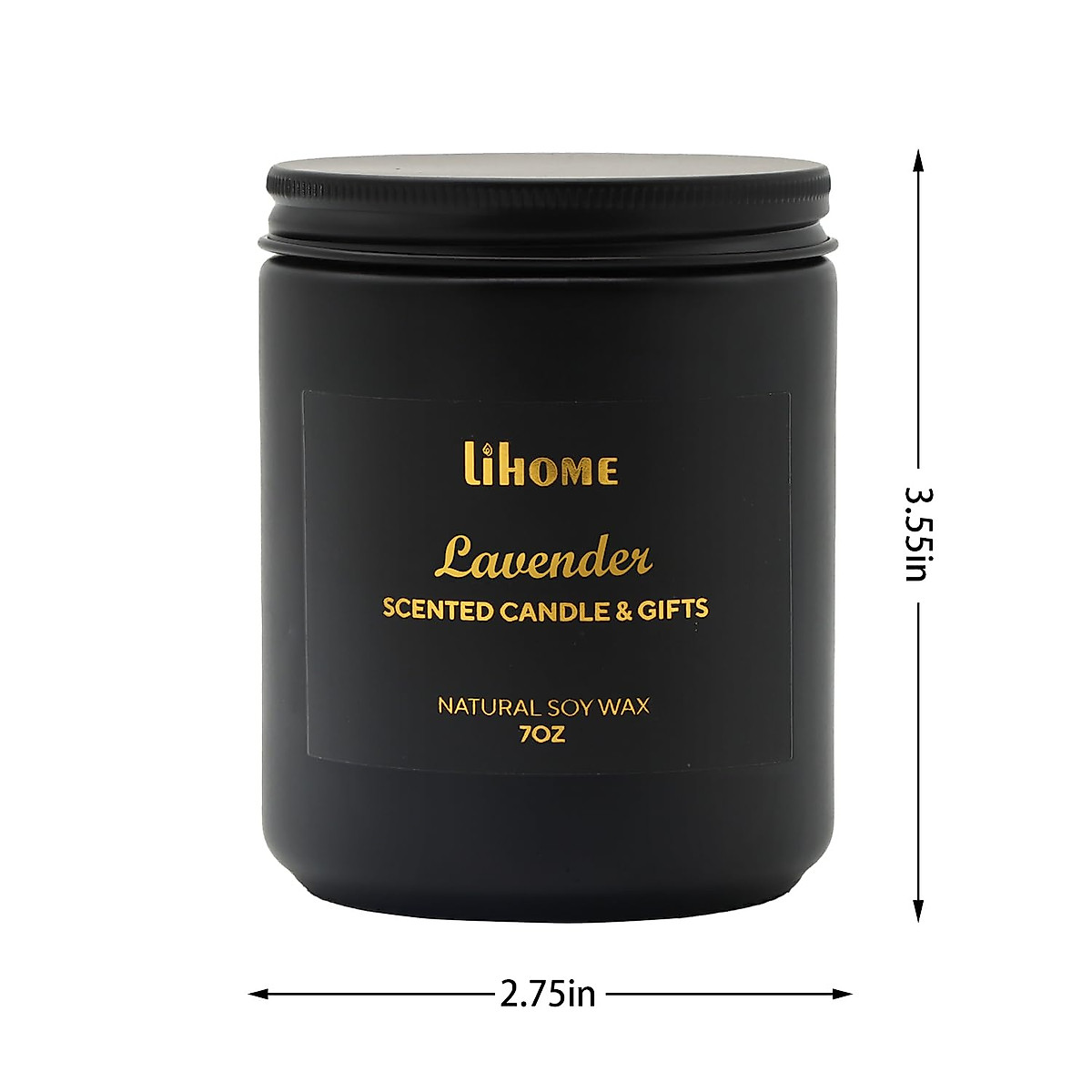 Candles for Men - Room Decor for Men, Gifts for Men, Natural Soy Wax Candles for Home Scented, Lavender Black Candles