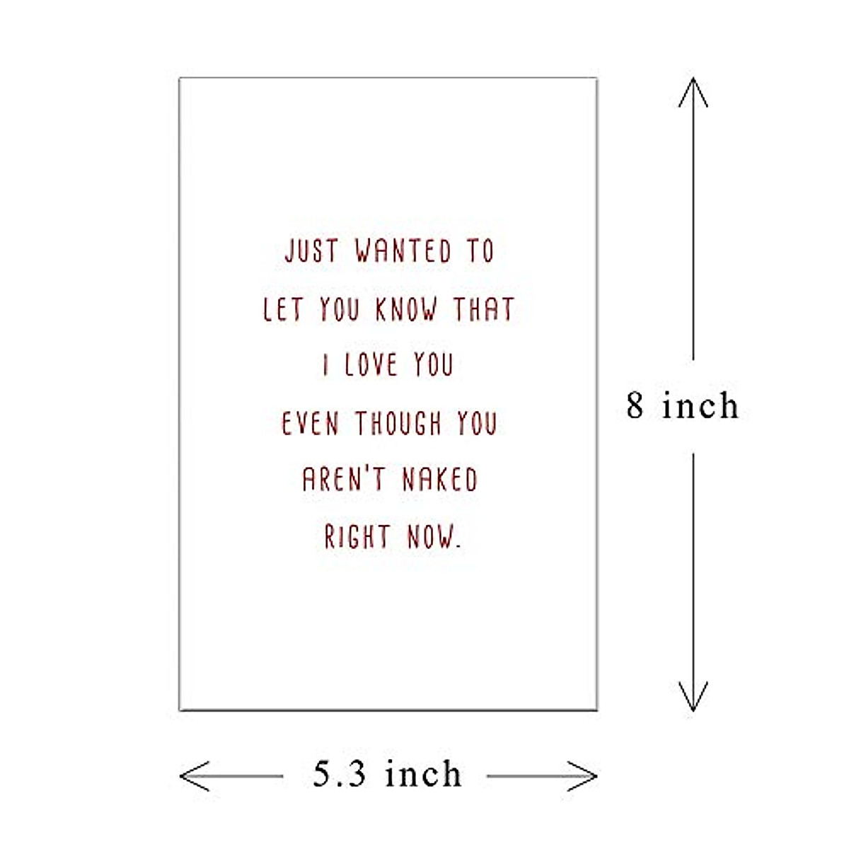 Funny Anniversary Card, Birthday Card, Valentine's Day Card, Love You Even Though You Aren't Naked