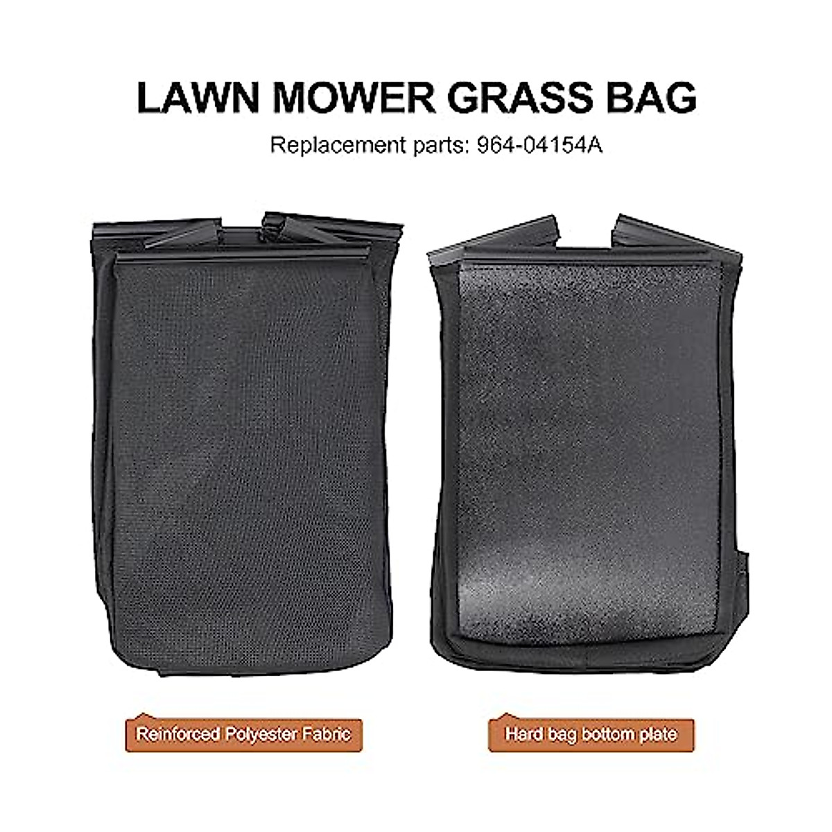 Powswopx 964-04154A Lawn Mower Grass Bag Replacement Compatible with MTD/Craftsman 964-04154 M105 140cc, Fits 21” Lawn Mower Bag (Without Grass Catcher Frame)