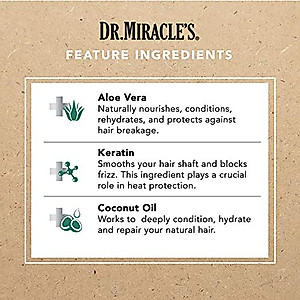 Dr. Miracle's Leave In Conditioner, Blended with Vitamins A, C & E for Strong, Soft, Manageable Shiny Hair, 8 Ounce