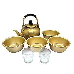 Korean Makgeolli Makkoli Rice Wine Kettle Bowl Soju shot glasses Set 막걸리잔 주전자 소주잔