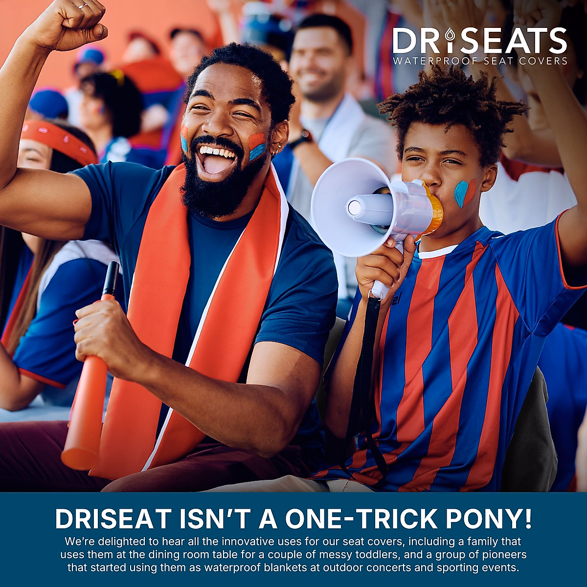 Dri Seats Waterproof Car Seat Cover – Premium Sweat Towel with Slip Resistant Backing for Front Seats in Cars, Trucks, SUVs – Universal Seat Liner, Easy Install, Machine Washable, Breathable– Black XL