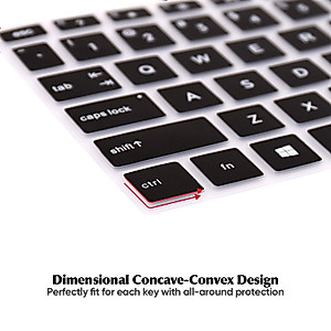 Keyboard Cover Compatible with 2019 2018 HP Pavilion 15 Series /2019 2018 HP Pavilion x360 15.6” Series/HP Envy x360 15.6” Series/HP Envy 17 Series/HP Laptop 15t 17t 17-ca0011nr 17-by0040nr -Black