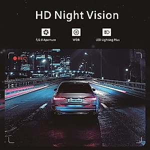 KLUD Front Camera for Car Dash Cam for Trucks 2.4″ Full HD 1080P Car Dash Camera for Cars 170° Wide Angle Loop Recording HD Night Vision WDR Wide Dynamic