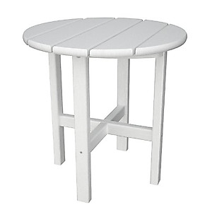 POLYWOOD RST18LI Round 18" Side Table, Lime