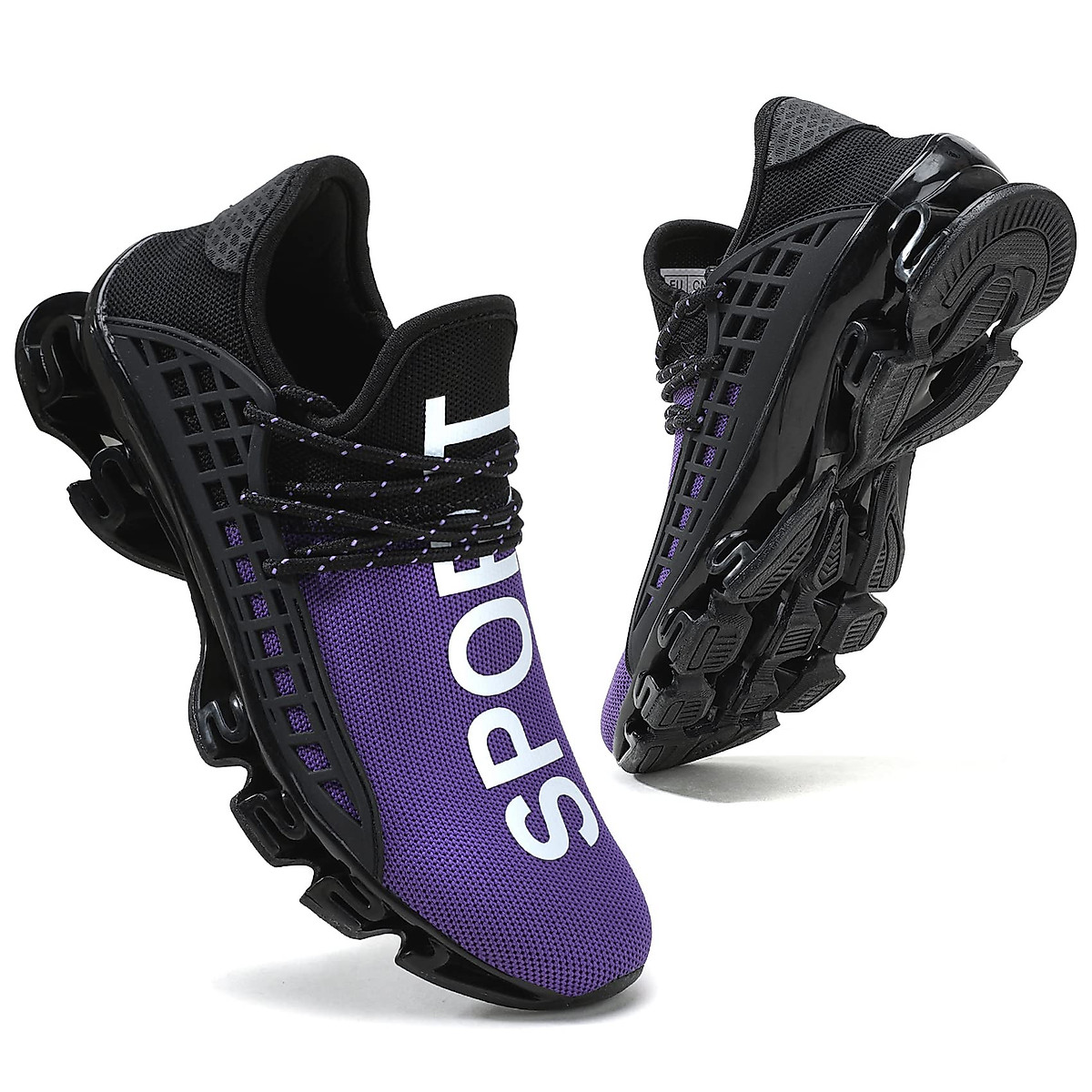 SANNAX Women Running Shoes Slip on Tennis Shoes Womens Athletic Walking Shoe for Woman Blade Type Sneakers Purple, 8