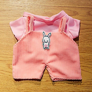 Cartoon Duck Clothes White Yellow Stuffed Duck Clothing for Plush Cotton Skirt Overalls Outfit Clothing Stuffed Animals Clothes Kawaii Plush