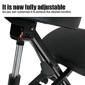 Comft Ergonomic Kneeling Chair Home Office Black Height Adjustable Stool with Thick Foam Cushions and Smooth Gliding Casters for Improving Posture