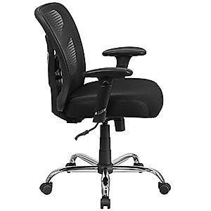 Flash Furniture Big & Tall Office Chair | Adjustable Height Mesh Swivel Office Chair with Wheels