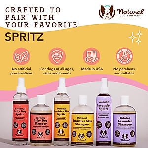 Natural Dog Company Skin & Coat Chews (90-pcs) Bundle with Sensitive Skin Oatmeal Shampoo (12 oz) | Daily Supplement with Sensitive Skin Shampoo | Gentle Cleaning for Healthier Skin and Coats