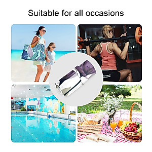 Purple Tulip Flower Wet Dry Bags Tulip Waterproof Baby Cloth Diaper Bags with Two Zippered Pockets Beach Travel Bag for Swimsuit&Wet Cloth 2pcs