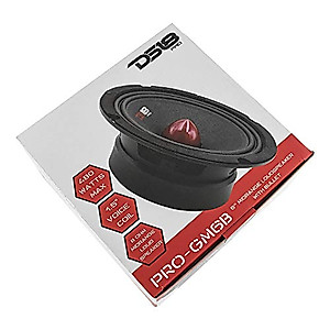 DS18 PRO-GM6B Loudspeaker - 6.5", Midrange, Red Aluminum Bullet, 480W Max, 140W RMS, 8 Ohms - Premium Quality Audio Door Speakers for Car or Truck Stereo Sound System (1 Speaker)