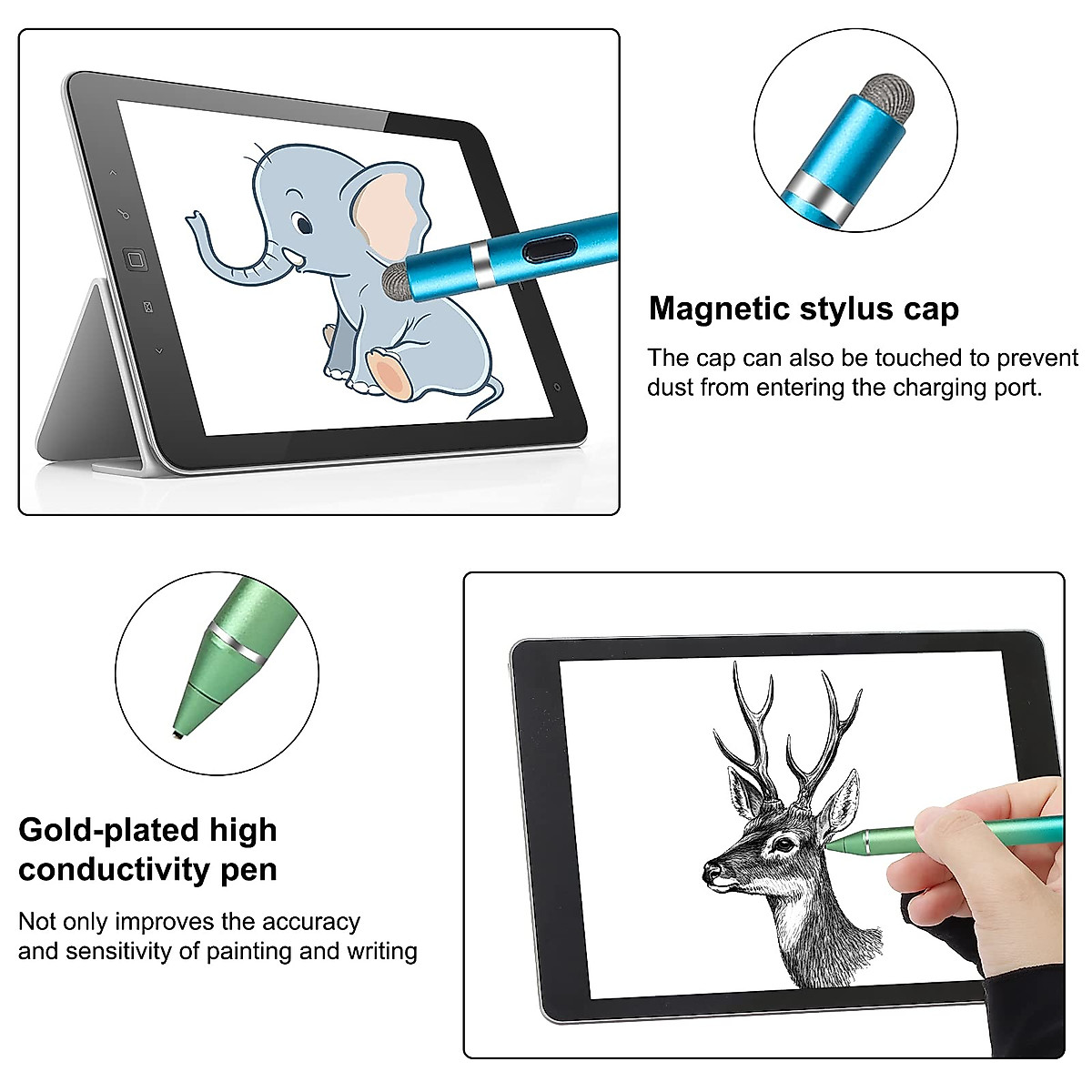 Stylus Pen for Touch Screens, iPad Pencil 2nd Generation with Wireless Charging