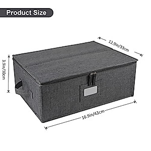 popoly China Storage Containers Inside 10" W x 8" H, Platter Storage Box, China Storage Case Containers