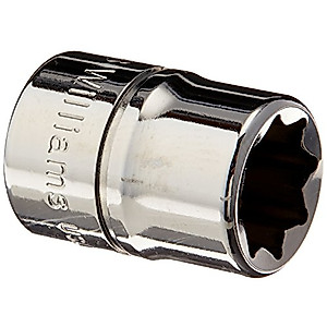 Williams JHWBD-812 SuperTorque 3/8-Inch Drive Shallow 8-Point 3/8-Inch Socket with Lobular Openings and Chrome Finish