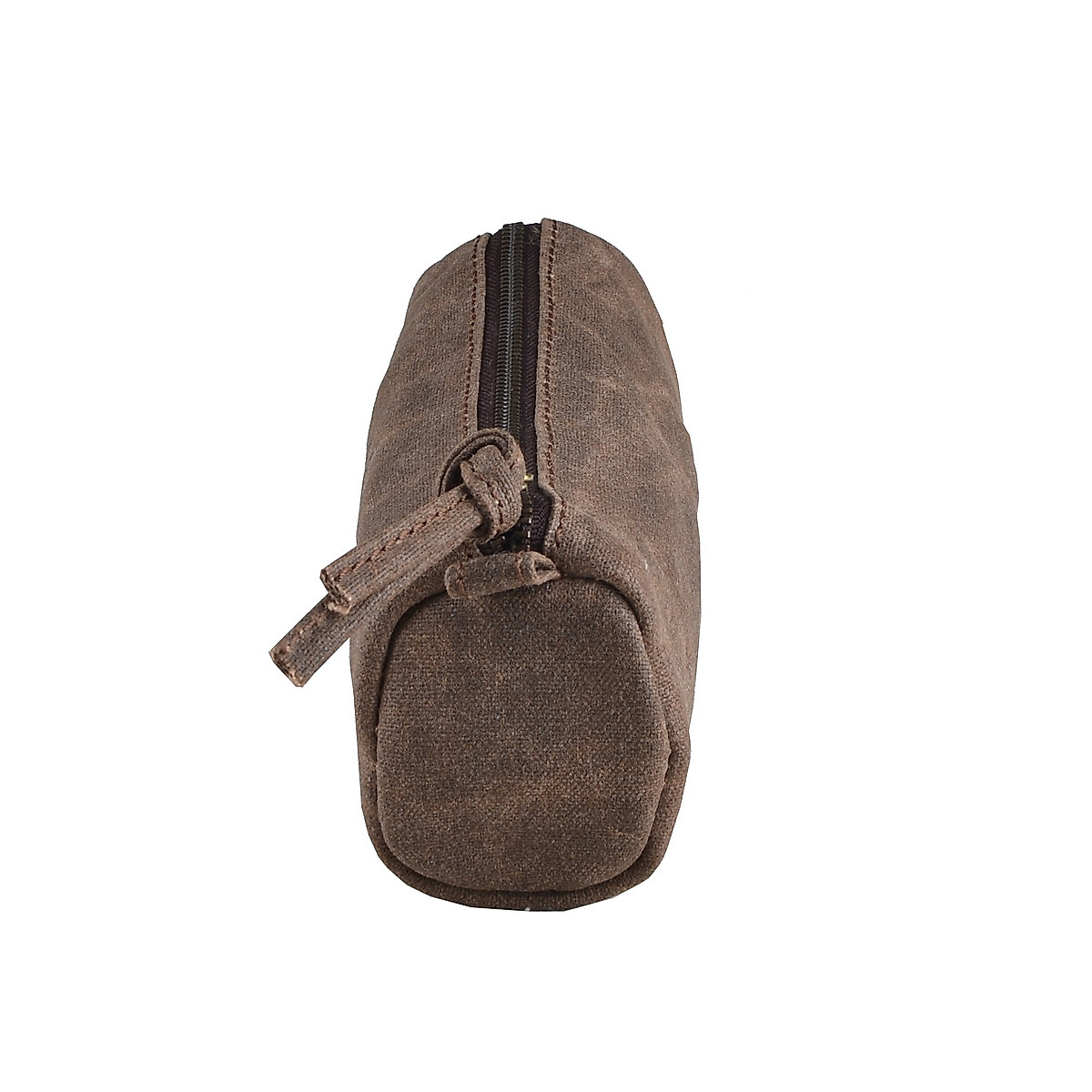 Gootium Vintage Waxed Canvas Pencil Case Organizer For Artists, 7"x2"x2.5"