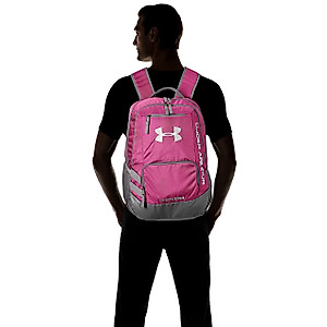 Under Armour Team Hustle Backpack, Tropic Pink (654)/Silver, One Size Fits All