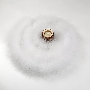 Raibertin 22g White Fluffy Marabou Feathers Boa Trim Decorative Crafts 1920s Accessories For Women Feather Boas Decorations for Christmas Clothes Dress