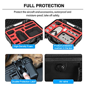 Tomat Mini 4K Case Waterproof Hard Carrying Case for DJI MINI 4K/Mini 2 /Mini 2 SE Fly More Combo Accessories