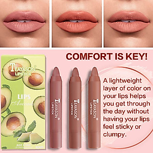 BINGBRUSH 3 Colors Smooth Matte Lipstick Pack Set, Moisture Longwear Color Stick Ultimate Lip Crayon for Makeup Collection -Lipstick with a Matte Finish Waterproof Velvet Lipgloss Lip Stain