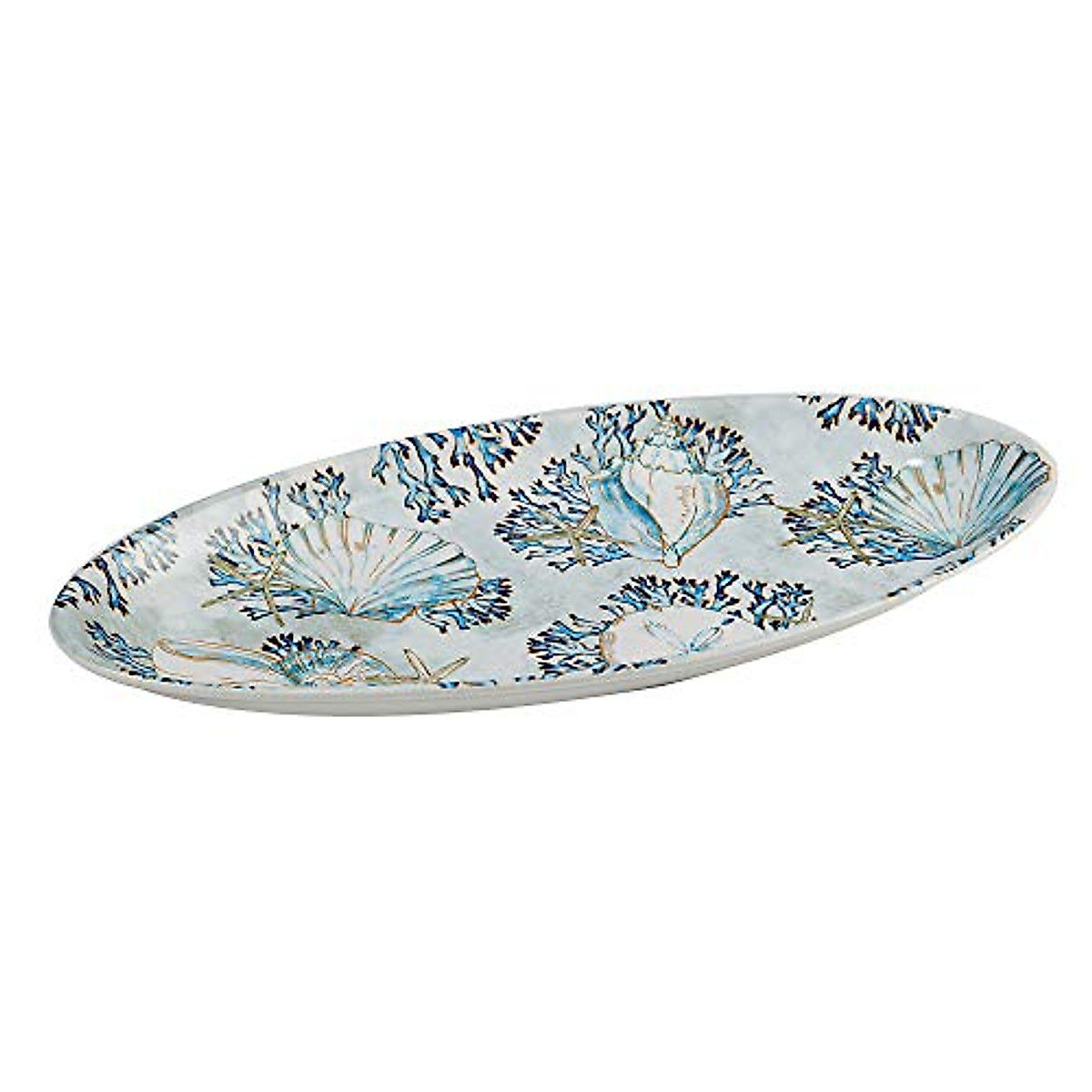 Certified International Playa Shells Fish Platter, Gray