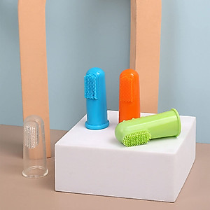 Dog Toothbrush For Teeth Cleaning Finger Brush With Bristles 2-Side Designs Fingerbrush To Effective Freshen Pet Breath Dog Toothbrush Silicone Finger Brush With Bristles Small For Dogs And Cats Dog