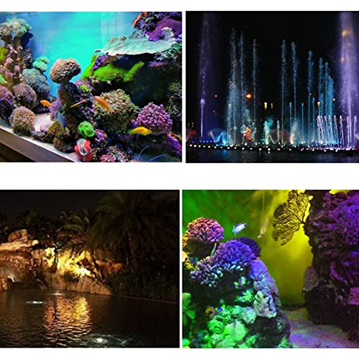 Pond Lights LED Underwater Lights Waterproof Lamp RGB 36 LED Underwater Spot Light for Swimming Pool Fountains Pond Water Garden Aquarium Underwater Lights
