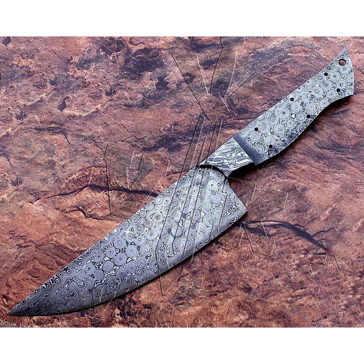 JNR Traders Damascus Steel Chef Knife Blank Blade Knife Making Material 12" Handmade Full Tang Thin Ultra Sharp Professional Kitchen Knives Blade blanks 7007Rd