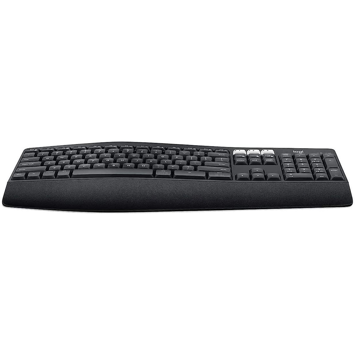 Logitech MK825 Wireless Keyboard/Mouse Combo, Full-Size Keyboard with XL Cushioned Palm Rest, Bluetooth or Unifying Receiver Connectivity, Black (Renewed)