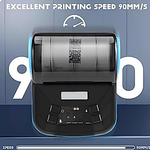 GZGYNADAST NOT for iOS/ipad/MAC/iPod, only Compatible with Android/Windows,80mm Portable Bluetooth Receipt Thermal Printer Wireless Ticket Bill Invoice pos Printer for Small Business