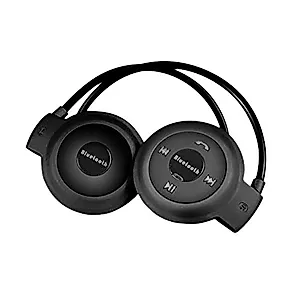 Heave Bluetooth Headphones,Wireless Sport Earphones Sweatproof Hands Free Calling Stereo Headsets Support TF Card,Lightweight and Portable Black