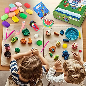 Modeling Clay Kit - 50 Colors Air Dry Ultra Light Magic Clay, Safe and Nontoxic, Great Gift for Kids Age 3-12 Year Old