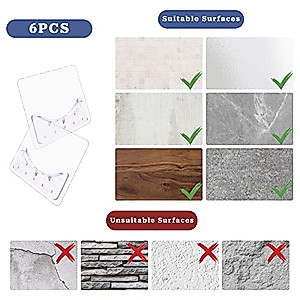 Transparent Adhesive Shower Curtain Rod Holder, Invisible Wall Mount Holder for Curtain Rod, Bathroom Curtain Rod Tension Bracket No Drilling Shower Rod Holders for Wall