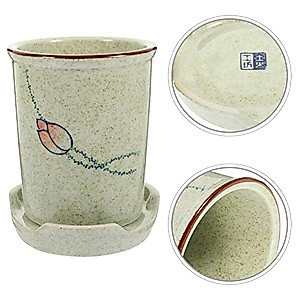 Hemoton Drainable Flatware Holder Household Cutlery Holder Desktop Spoon Holder Ceramic Utensil Holder