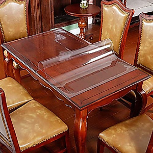 Eralove Rectangle 60 x 30 inch Thick 2mm Clear Tablecloth Cover Protector Crystal Plastic Transparent PVC Table Top Cover Mat Kitchen Wood Furniture Protective Cover (2mm, 30 x 60 Inches)