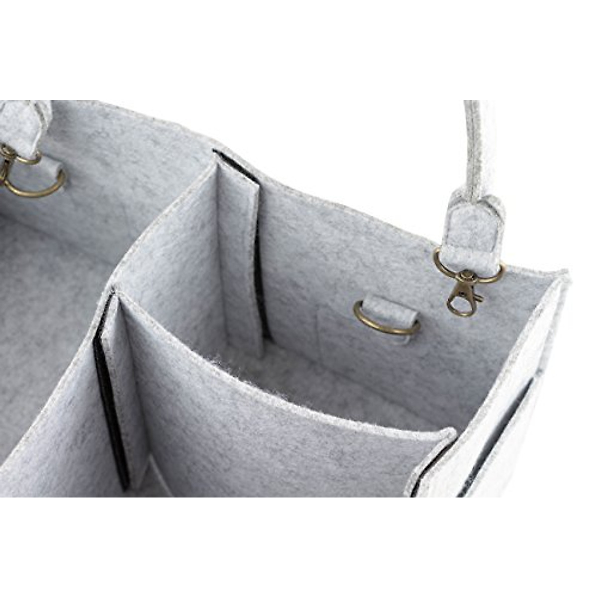 LifeSmart USA Baby Diaper Caddy Organizer Basket Removable Handles for a Classic Look Luxury Portable Nursery Diaper Storage Bin With Removable Compartments For Home, Car and Nursery