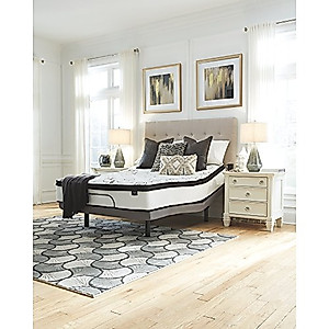 Signature Design by Ashley Chime 12 Inch Plush Hybrid Mattress, CertiPUR-US Certified Foam, Queen White