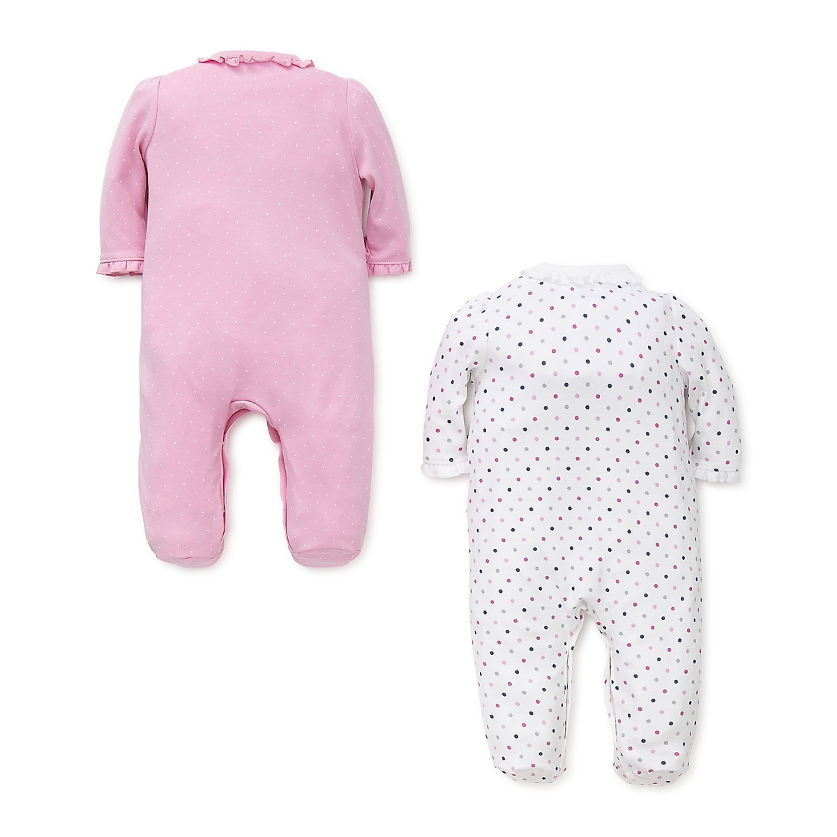 Little Me baby girls 2 Pack Footie, Pink/Multi, Preemie US
