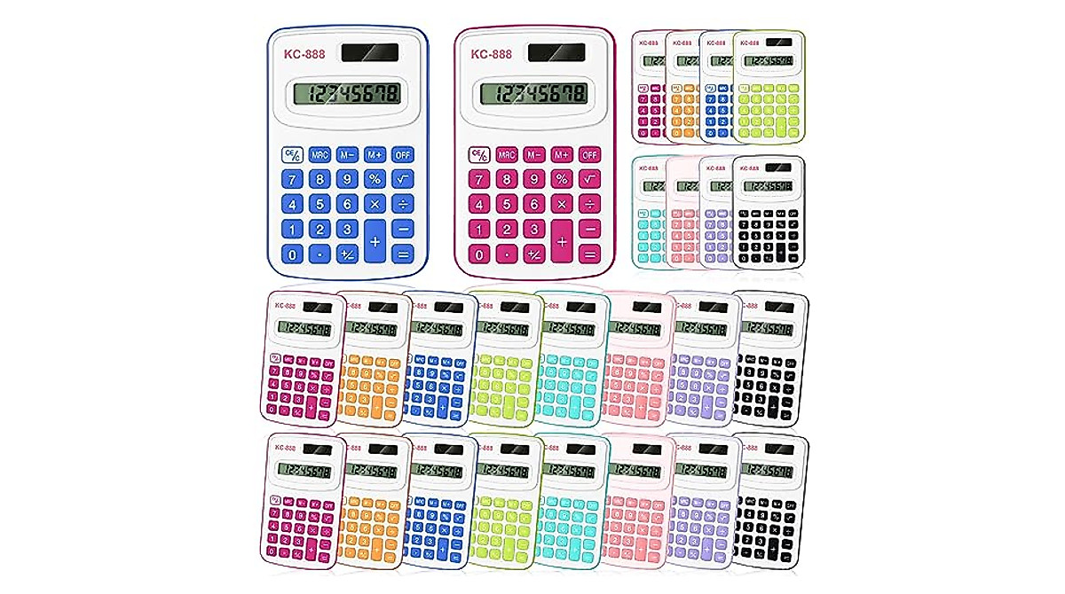 Treela 30 Pcs Mini Pocket Calculators for Students