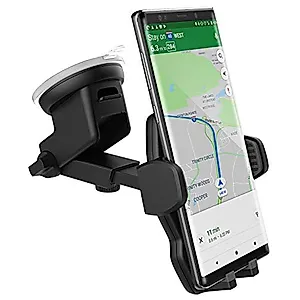 ENCASED Car Phone Holder for All Motorola and LG Smartphone Models, Ultra Grip Windshield + Dash Vehicle Cellphone Mount (Black)