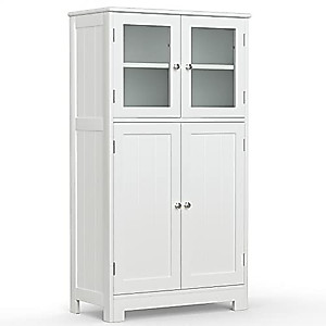 Nightstand Bedside Table Drawer Cabinet Modern Floor Bathroom Storage Cabinet Cupboard With 4 Drawers Adjustable Shelf A Cabinet With Smart Appearance And Strong Practicality Design Storage Tower Dres