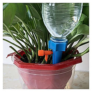 VIEUE Garden Drip Irrigation System Accessories DIY Automatic Plant Waterer Drip Irrigation System Water Nail Dripper Blue/Green Household Waterer Bottle Dripper 3 Pieces (Color : Blue)