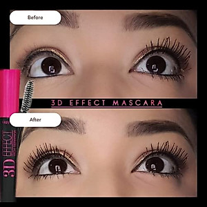 FARMASi 3D Effect High Definition Mascara, Volumizing, Lengthening, Lifting, Curling, Multiplying, No Smudging, Lasting All Day Eye Makeup 0.33 fl. Oz / 10 ml