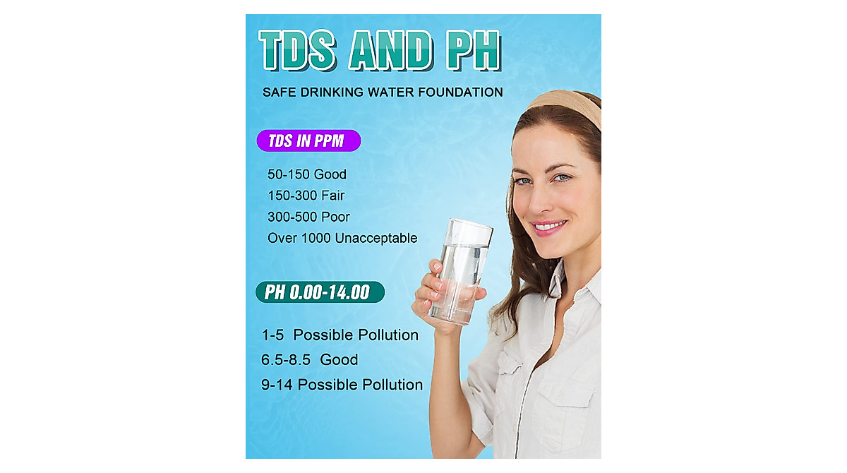 5-in-1 TDS Meter & pH Tester for Water Quality Monitoring