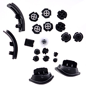 Deal4GO FULL Buttons set L R ZL ZR A B X Y SR SL Home & Capture Trigger Button Replacement for Nintendo Switch & Switch OLED Joy-con Controller - Black