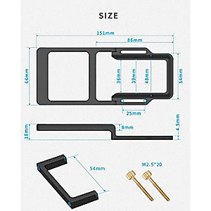 Handheld Gimbal Adapter Switch Mount Plate with Gimbal Counterweight 86g for GoPro 11 10 9 Black Camera Stabilizer Adapter Clip for Go Pro 11 10 9 8 Camera Accessories